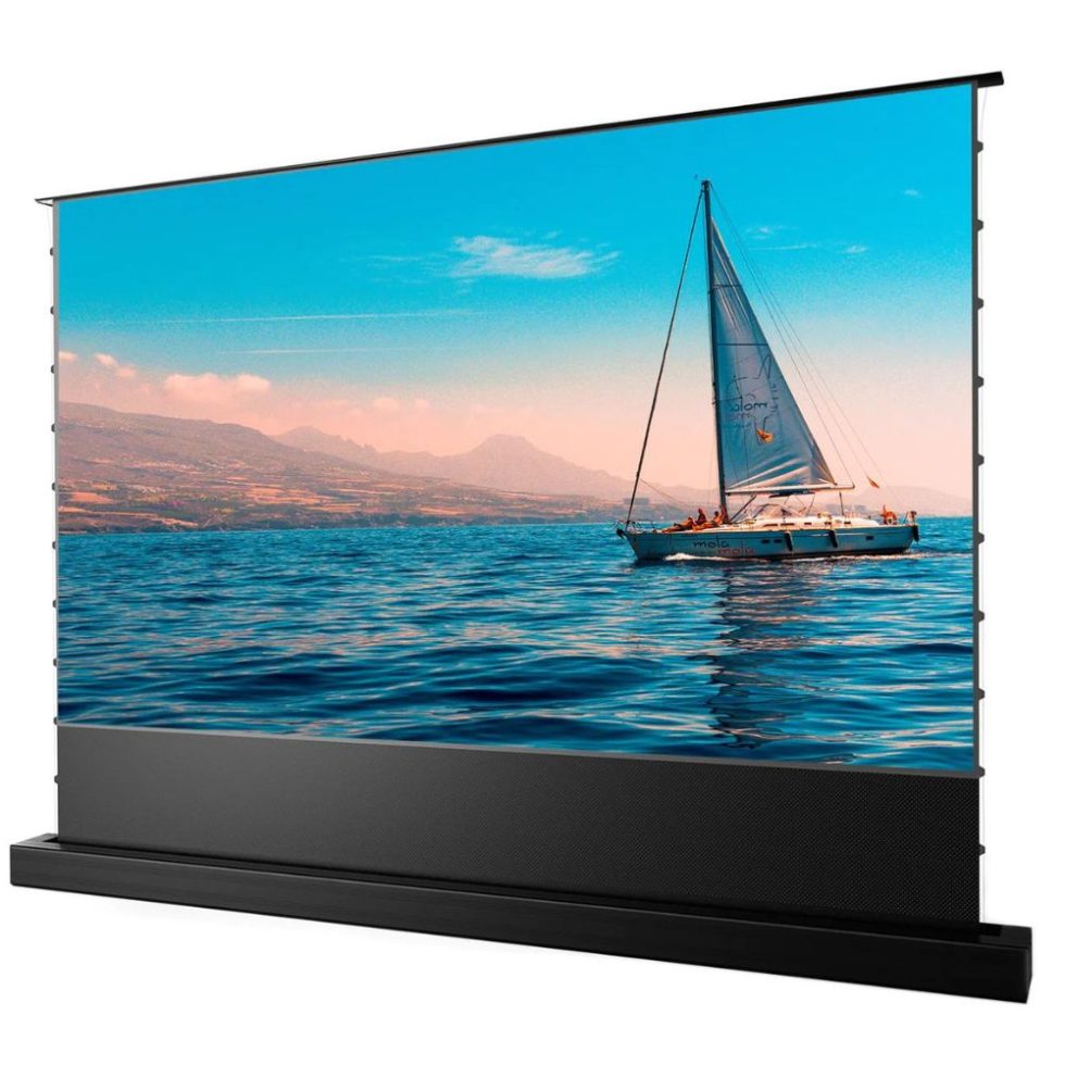 AWOL Vision 100''-120" Cinematic+ ALR Motorized Floor Rising Acoustic ...